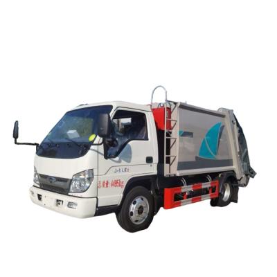 China Diesel Foton 4x2 Small Garbage Compressor Tank Volume 3000L Garbage Collection Truck Manual Transmission Sanitation Truck for sale