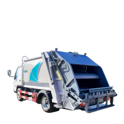 China Manual Transmission Foton Forland 2 Tons 3.5cbm Mini Waste Collection Compressing Garbage Truck for sale