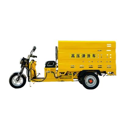China New Electric Marble Automatic Road Washing High Pressure Cleaning Truck Water Tricycle Cleaning Car for sale