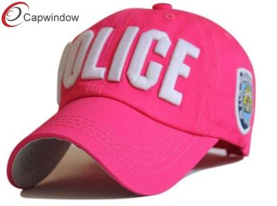 中国 方法ピンクの警察の綿の野球帽はレディースのための野球帽を刺繍しました 販売のため