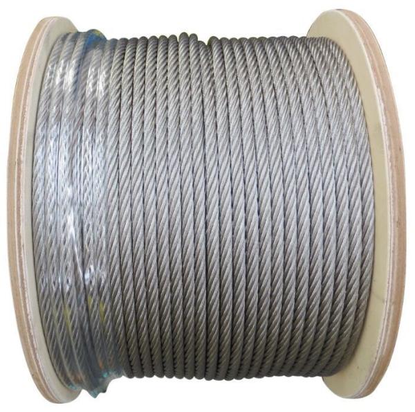 Quality AISI 304 316 Stainless Steel Wire Rope 7x7 4mm 5mm 6mm Crane Wire Rope for sale