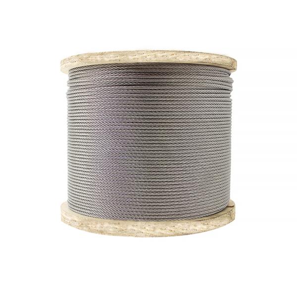 Quality 7x7 Stainless Steel Wire Rope SS304 316 0.5mm-6mm Steel Cable For Clothesline / Fence for sale