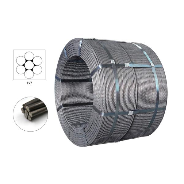 Quality ASTM A416 Grade 270 Prestressed Concrete Steel Strand 9.53mm 12.7mm 15.2mm for sale