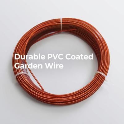 China 8x19+WS PVC Coated Galvanized Steel Wire Rope 4mm Cable for Clothesline String Lights for sale