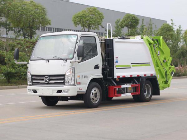 Quality 4 Cubic Compression Garbage Truck With Box Structure for sale