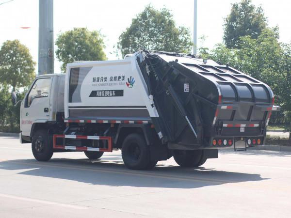 Quality 300L 6 Cubic Meter Compression Garbage Truck With Hydraulic Transmission System for sale