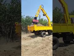 El cubo de la cáscara y el agarre de la excavadora están hechos de acero manganeso de alta resistencia y pueden girar para la extracción de arena