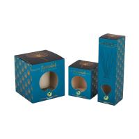 China SBS paper Perfume Packing Box Bule Color With Cutting Window for sale