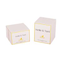 China Customized White Candle Packaging Box Gold Hot Foil Stampping for sale