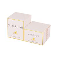 China Customized White Candle Packaging Box Gold Hot Foil Stampping for sale