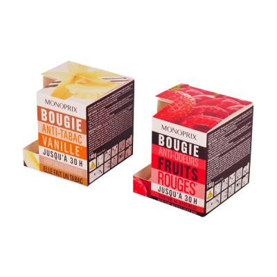 Cina scatola d'imballaggio della candela della carta kraft di 1mm variopinta con il taglio della finestra in vendita