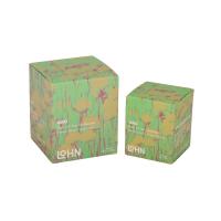 China Durable Recyclable Custom Printed Candle Boxes Square 6×6×6cm Size for sale
