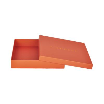 中国 堅いボール紙のペーパー注文のロゴのオレンジ色を荷箱 販売のため