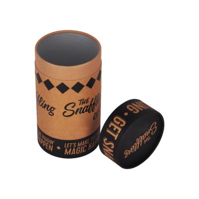 Cina Biodegradable Black Kraft Paper Cylinder Packaging Tea Coffee Round Tube Box in vendita