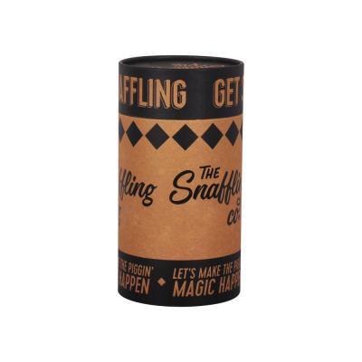 Cina Biodegradable Black Kraft Paper Cylinder Packaging Tea Coffee Round Tube Box in vendita