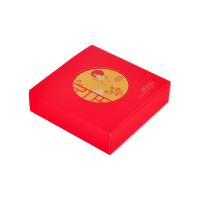 China UV Coating Red Drawer Paper Box Packaging Moon Cake With Insert for sale