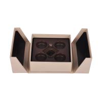 China Small Double Door Chocolate Paper Boxes Packaging With Plastic Insert for sale