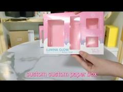 Cosmetic Paper Box With Plastic Insert