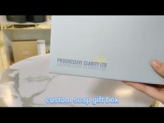 Magnetic Foldable Paper Box Packaging Soap Gift Set With Insert