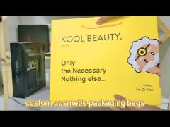 Matt Lamination Yellow Paper Packaging Bags Square Shape