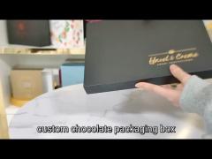 Black Paperboard Hot Stamping Chocolate Packaging Boxes With Plastic Insert