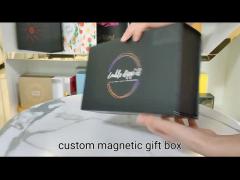 Recyclable Black Magnetic Gift Box Nail Polish Set Packaging With Foam Insert