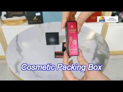 Foil Stamping Cosmetic Packing Box Black Color For Loose Powder Packaging