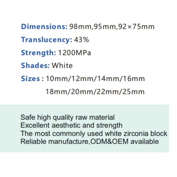 Quality ST White Zirconia Block for sale