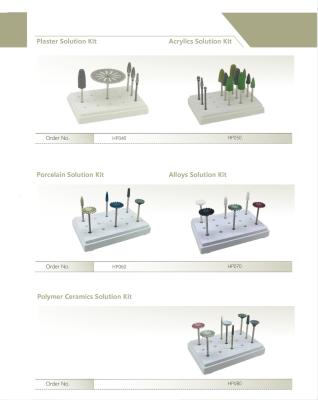 China Dental Lab HP Plaster Acrylic Alloy Porcelain Polymer Ceramic Grinding Polishing Solution Kits for sale