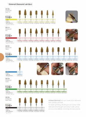 China Sintered Diamond Burs for Zirconia Grinding, Adjustment & Finishing for sale