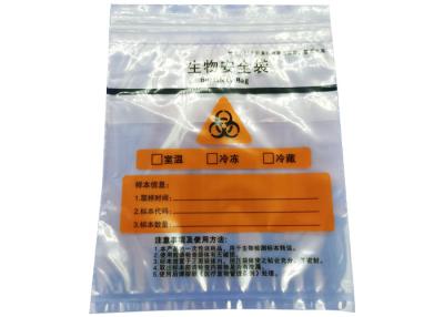 Cina Chiare borse dell'esemplare di rischio biologico del LDPE delle borse riutilizzabili riciclabili a chiusura lampo in vendita