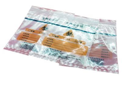 Cina Chiare borse dell'esemplare di rischio biologico del LDPE delle borse riutilizzabili riciclabili a chiusura lampo in vendita