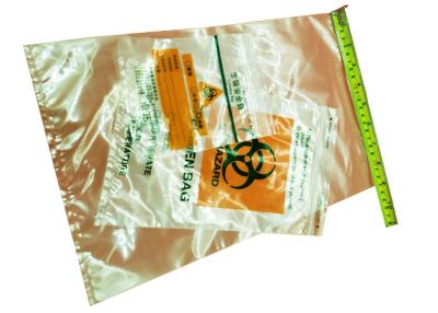 Cina Chiare borse dell'esemplare di rischio biologico del LDPE delle borse riutilizzabili riciclabili a chiusura lampo in vendita