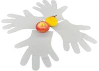 China BPI Certified Plastic Free Packaging 100% Biodegradable Corn Starch Gloves for sale