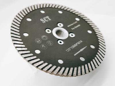 Cina 115 mm lame di seghe a diamante turbo sottile continua per applicazioni di taglio e macinatura in vendita