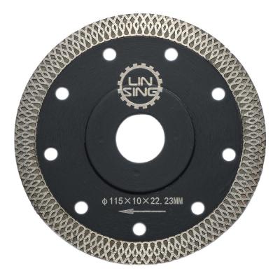 Cina 115 mm Mesh Thin Turbo Disc Porcellana Ceramica Strumenti di taglio a diamanti Disco taglio lama 20 in vendita