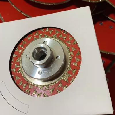 Cina Disco di taglio in marmo elettroplata da 180 mm con flange M14 e supporto OEM personalizzato in vendita