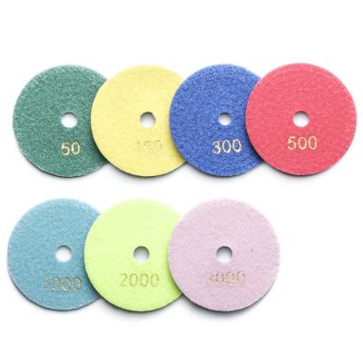 Cina Pad di lucidatura di diamanti bagnati per granito marmo quarzo pietra 7 pezzi set in vendita