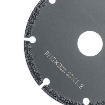 Cina D110*D20*1.2 Disco di taglio a vuoto di diamanti brasato per il taglio di calcestruzzo in pietra di precisione in vendita