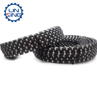 Cina 20-40 m2/m Durata di vita D11.5MM Seghe a filo di diamante per il taglio di blocchi di marmo e cemento in vendita