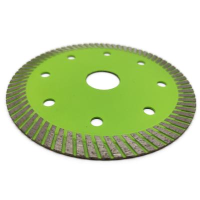 China Metalen poeder Diamanten cirkelzaagblad zonder scheuren 4 inch Ultra dun voor steensnijwerk Te koop