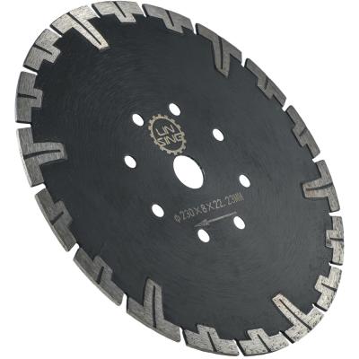 China Warmpers D230mm T-type Diamantgereedschap voor het droog snijden van steen met beschermende tanden Te koop