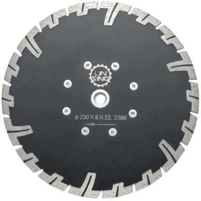 China Duurzaam metalen snijden Diamanten schijf D230mm T type beschermingstanden voor steen Te koop