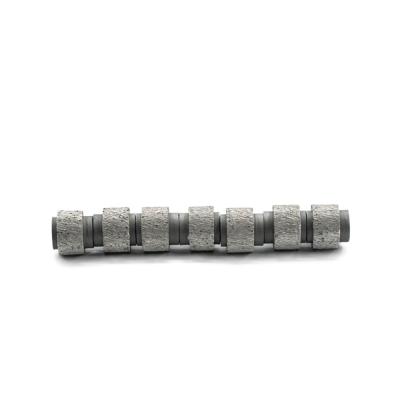 Cina D11.0mm perline di seghe a filo di diamante brasate al vuoto per utensili a blocchi di pietra ad alta velocità di taglio in vendita