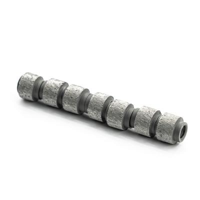 Cina D11.0mm perline di seghe a filo di diamante brasate al vuoto per utensili a blocchi di pietra ad alta velocità di taglio in vendita