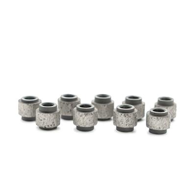 Cina D11.0mm perline di seghe a filo di diamante brasate al vuoto per utensili a blocchi di pietra ad alta velocità di taglio in vendita