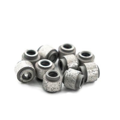Cina D11.0mm perline di seghe a filo di diamante brasate al vuoto per utensili a blocchi di pietra ad alta velocità di taglio in vendita