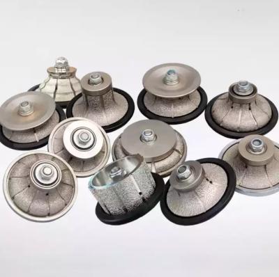 China Stabiele prestaties Abrasive Pad Vacuum Brazed Edge Profile Wheel Diamond Router Bits voor steen Te koop