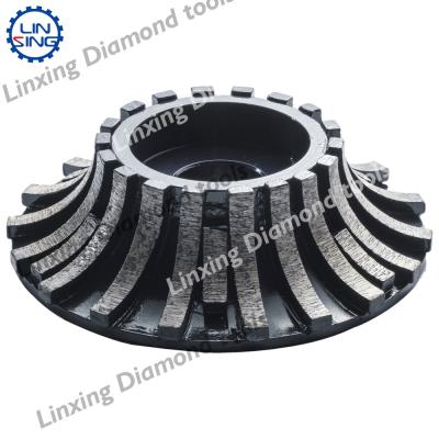 Cina 45-120 mm Bit di router di diamanti brasati al vuoto per bordatura di pietra Full Bullnose in vendita