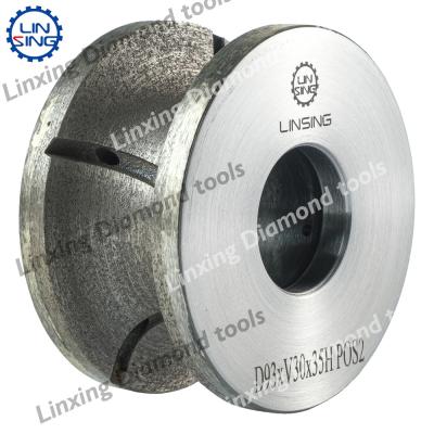 Cina 45-120 mm Bit di router di diamanti brasati al vuoto per bordatura di pietra Full Bullnose in vendita
